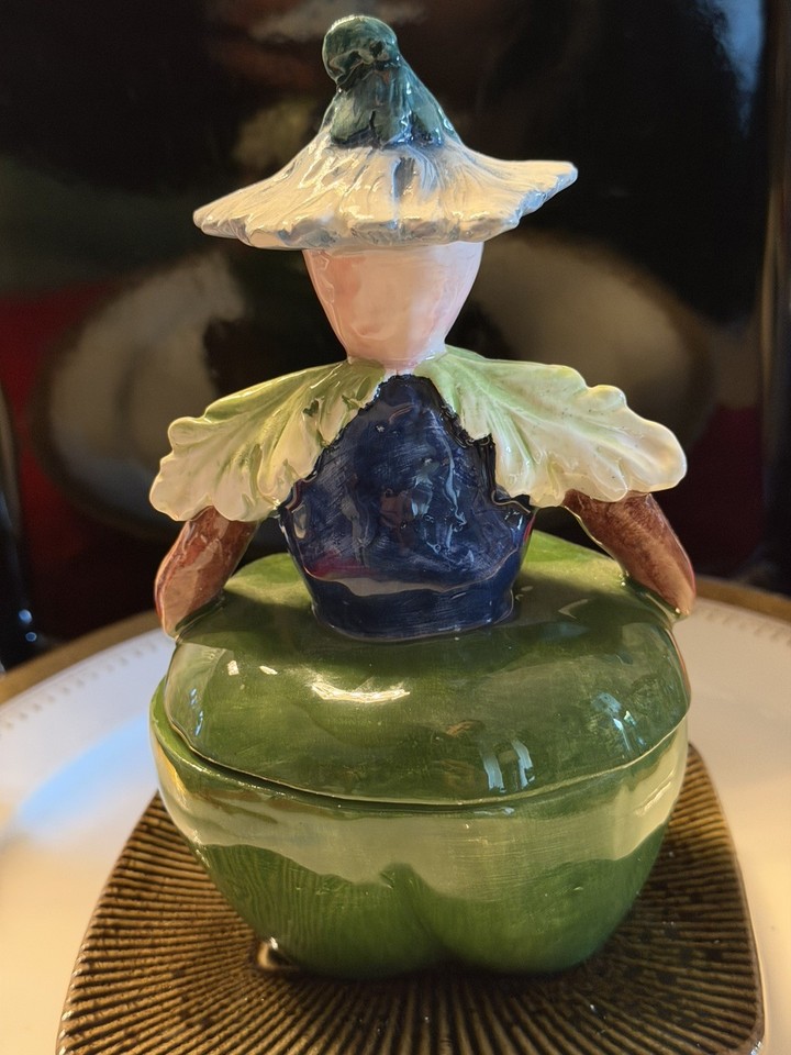 Horchow Italy Vegetable Figurine Trinket Dish Vintage HP ANTROMORPHIC ...