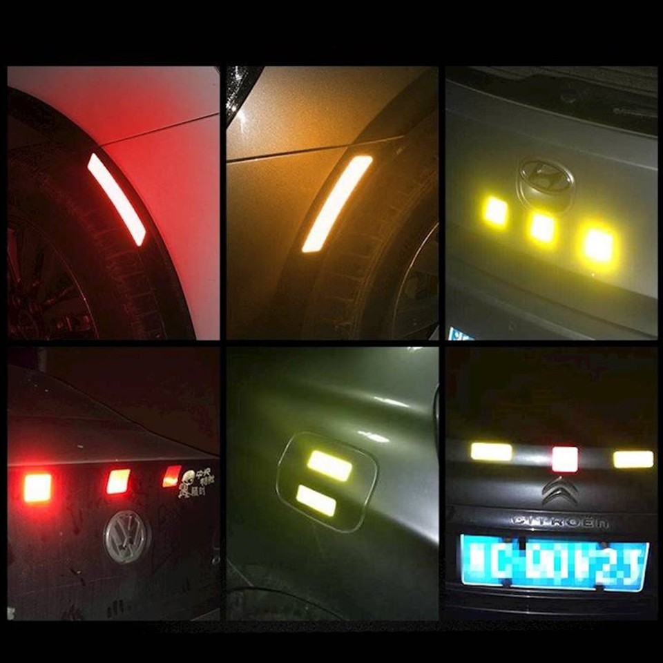 4 Pcs Safety Reflective Sticker Warning Stickers Bike Reflectors | eBay UK