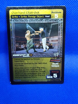 WWE Raw Deal Overhand Chairshot Foil Survivor Series 3 SS3 | eBay