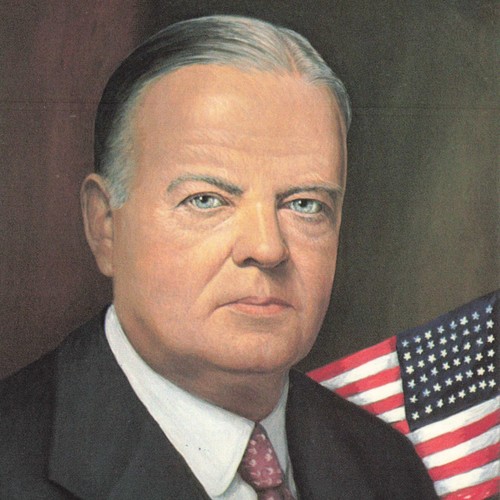 Postcard Herbert Hoover 31st United States President Artist Morris Katz ...