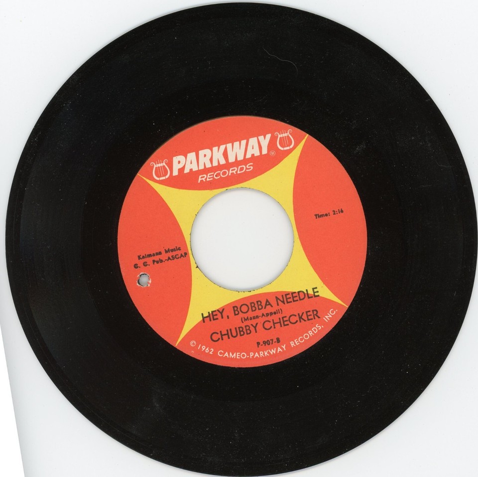 CHUBBY CHECKER - Hey Bobba /Needle -EX- 45 rpm with Picture Sleeve ...
