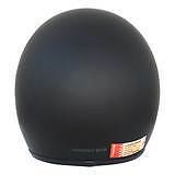 JOHNNY REB BURKE OPEN FACE LOW PROFILE MOTORCYCLE HELMET MATT BLACK ...