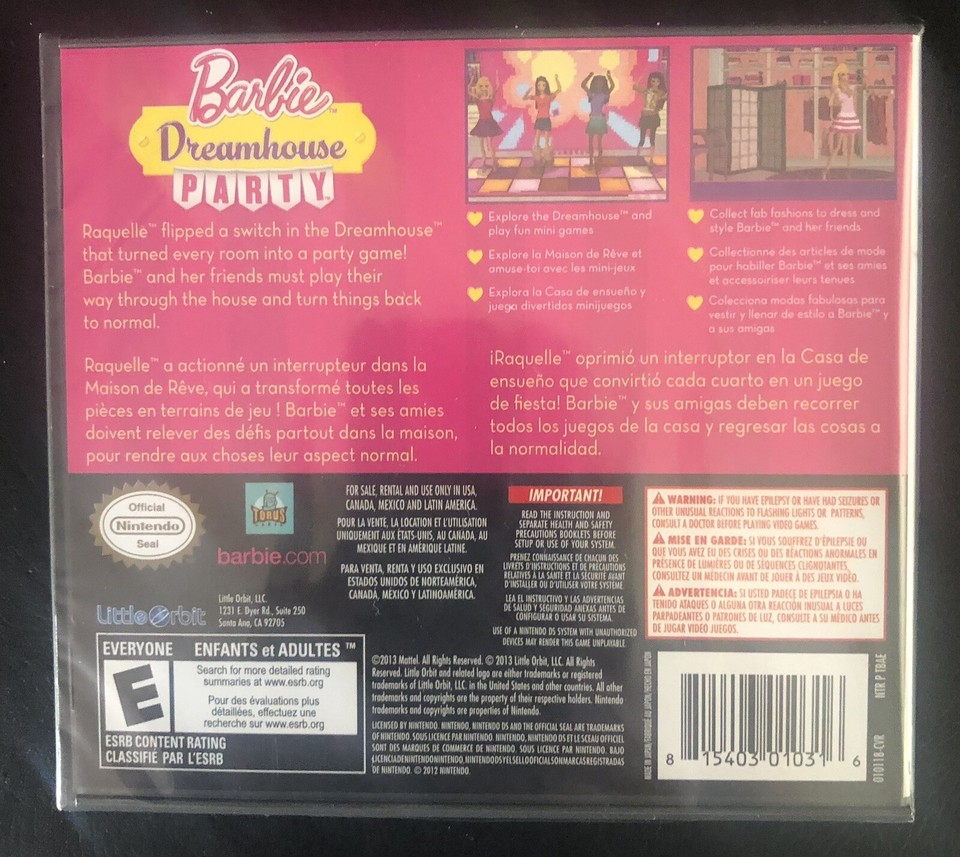 Barbie Dreamhouse Party (Nintendo DS, 2013) Brand New Sealed Fast ...