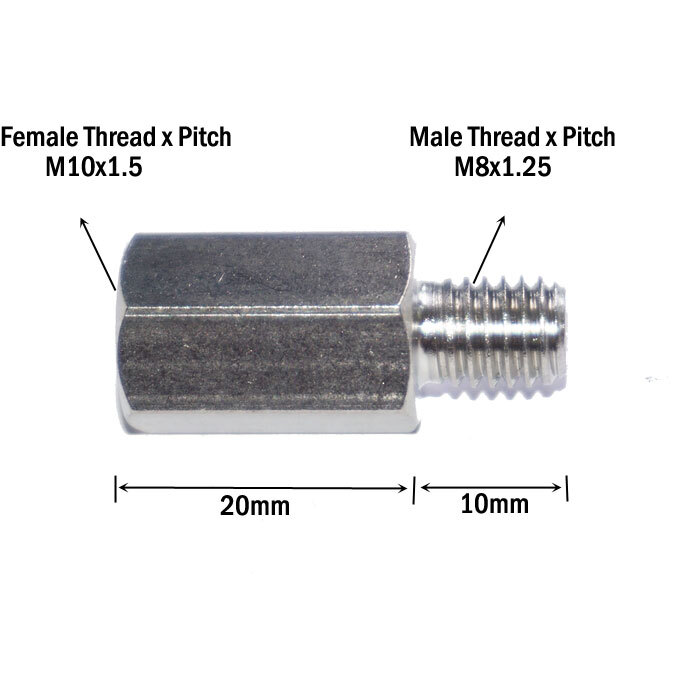 Stainless M5 M6 M8 M10 Female to Male Threaded Hex Stud Bolt Reducer ...
