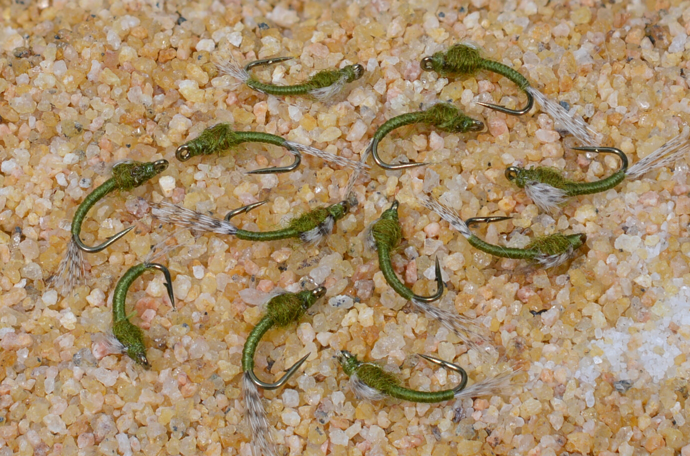 WD40 Olive Emerger Midge Nymph Fly - 1 Doz Flies - Mustad Signature ...