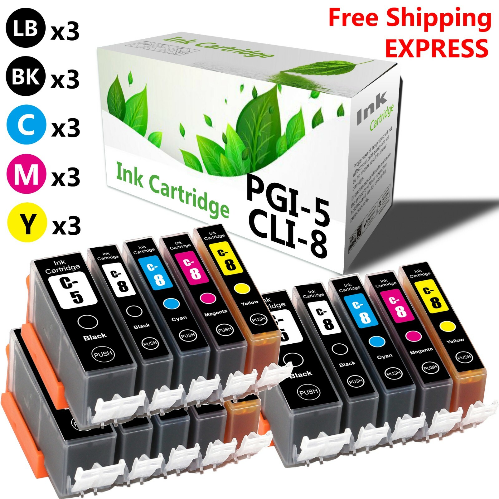 15 PK PGI5 CLI8 Ink Cartridge for Canon PIXMA MP810 MP830 MP950 MP530 ...