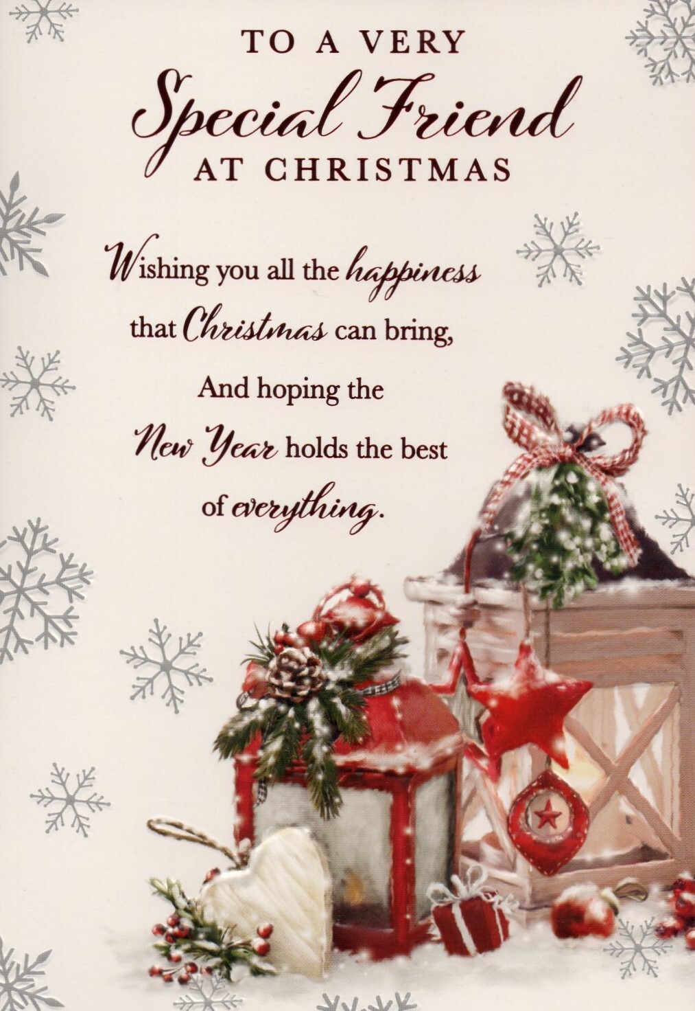 Friend Christmas Card Wonderful/Special Choice Of Designs Size 20cm ...