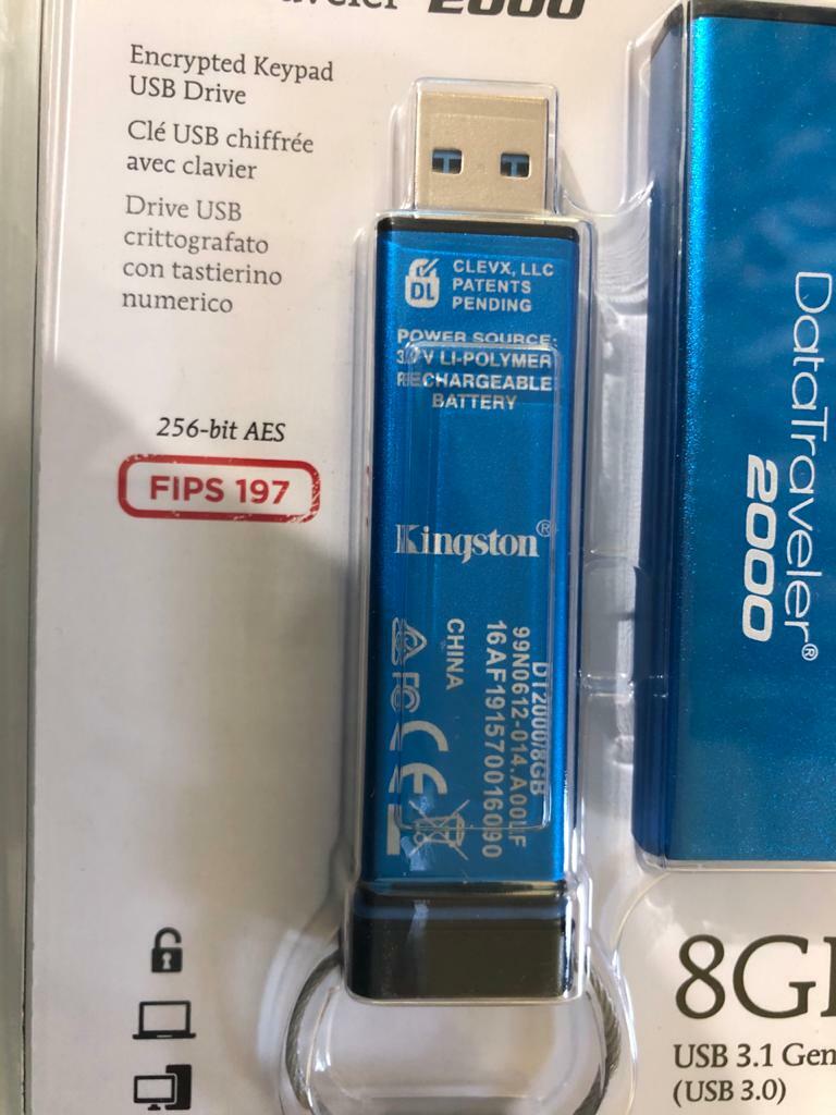 Kingston DataTraveler 2000 8gb USB Flash Drive Dt2000/8gb for sale ...