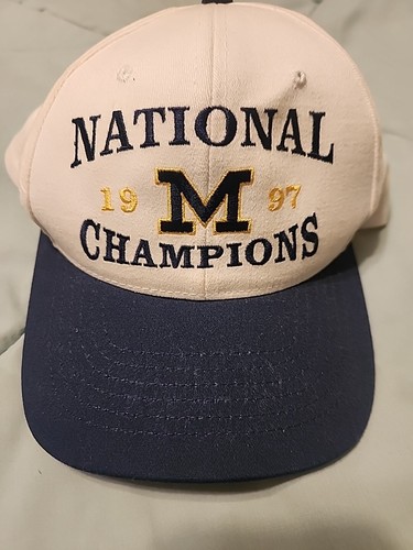 1997 Michigan Wolverines NATIONAL CHAMPIONS Hat Rose Bowl SnapBack Cap ...