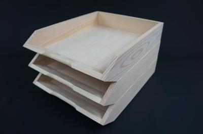 5 x Plain Wooden Desk Organiser Document Paperwork Storage Letter Rack ...