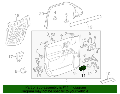 Genuine GM Front Side Window Switch 23427098 | eBay