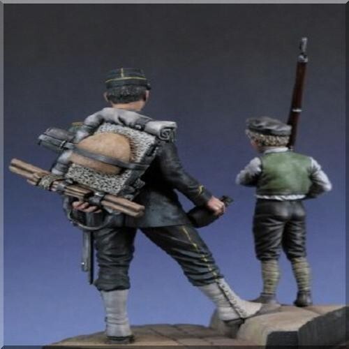 JMD Miniatures - Foot Chasseur of the Guard 1870 + child 54mm Resin ...