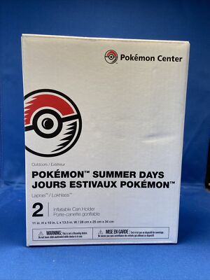 Pokemon Center Lapras Summer Days Inflatable Can Holders Pool Float 2 ...