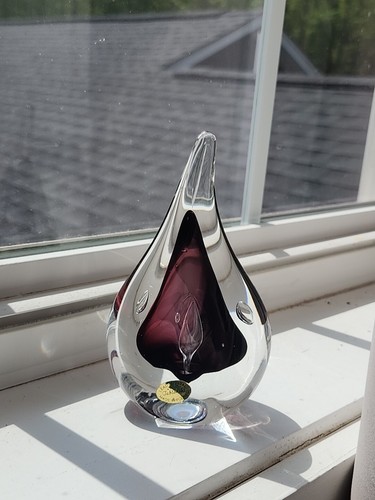 Vintage Signed Adam Jablonski Art Glass Paperweight Sculpture 500 Grams ...