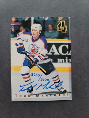 1994 Classic 4 Sport Todd Marchant Autograph Rookie Card #2759/3100 🔥 ...