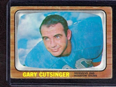 1966 Topps Football #52 Gary Cutsinger, Houston Oilers, Good! | eBay