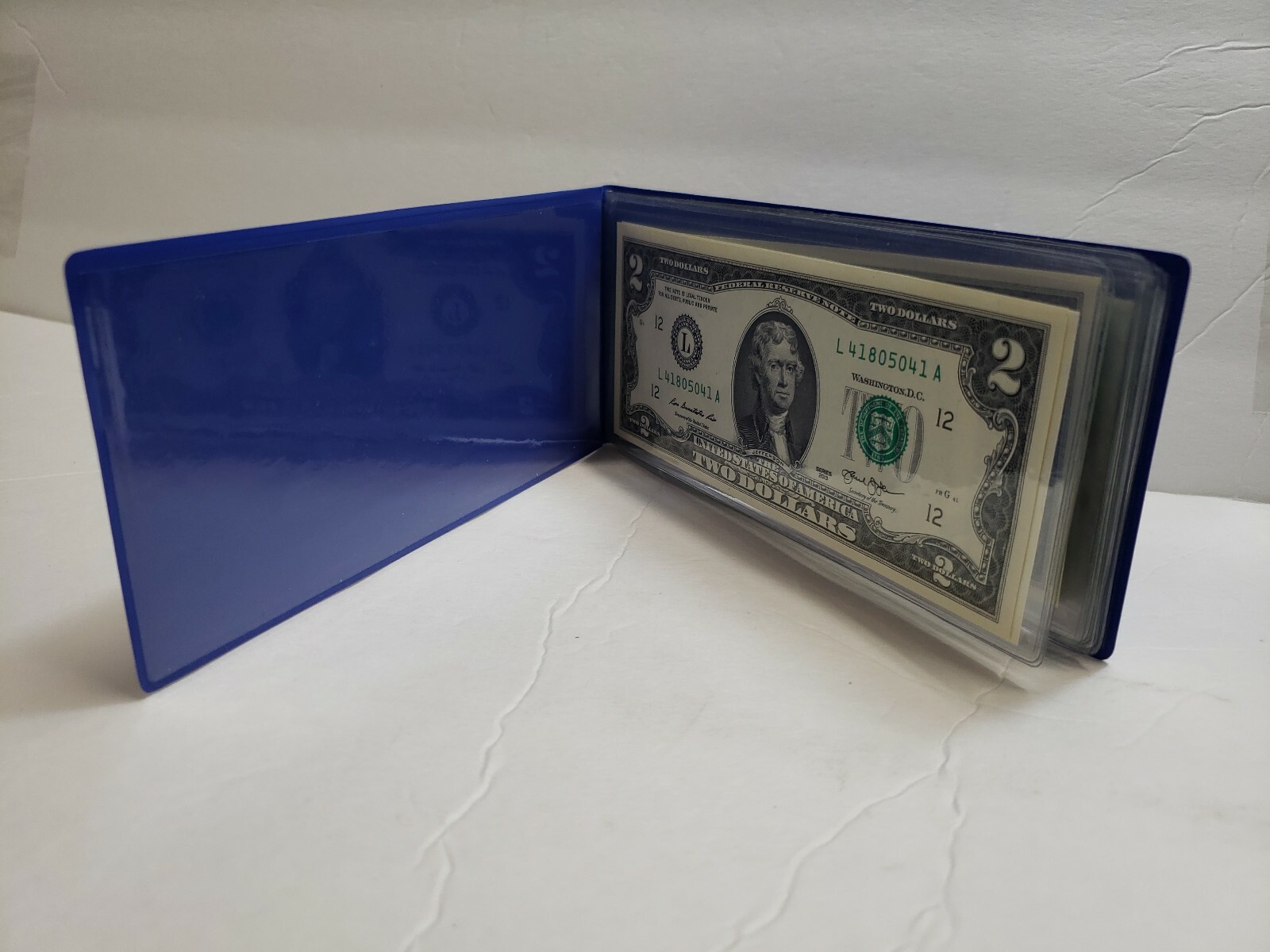 10 Consecutive Serial # US $2 DOLLAR BILLS Uncirculated in 10-Pocket ...