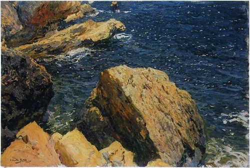 Oil painting Rocks-of-the-Cape-Javea-Joaquin-Sorolla-y-Bastida-oil-pai ...
