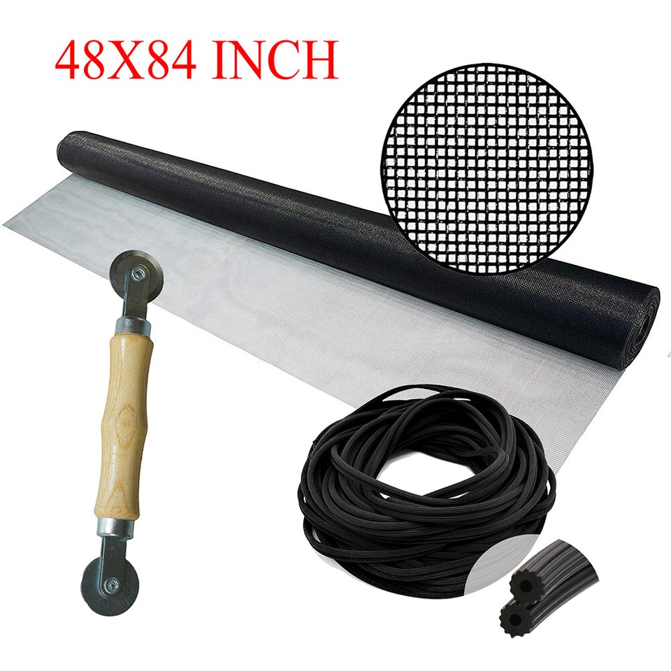 DIY Fiberglass Screen Porch and Patio Screen Mesh Repair Kit with ...