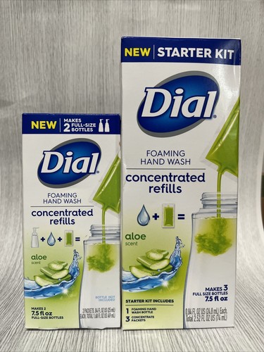DIAL Foaming Hand Wash Soap Concentrated Refills Starter Kit Makes 5 ...
