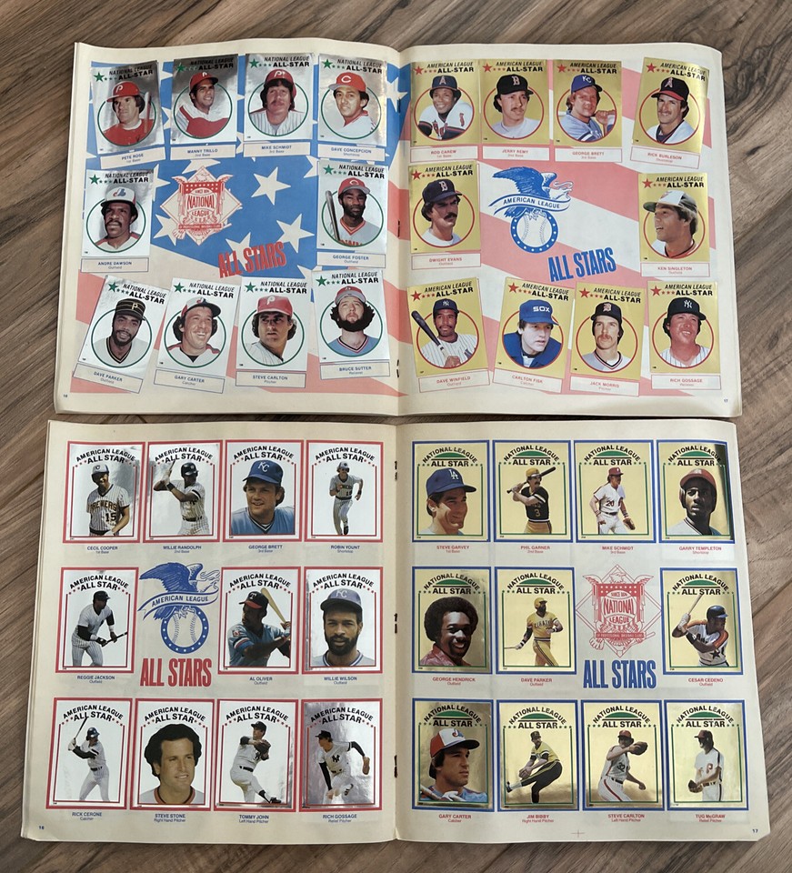 Four 1980, 1982-84 Topps Baseball Sticker Albums - 1980 & 1982 Complete ...