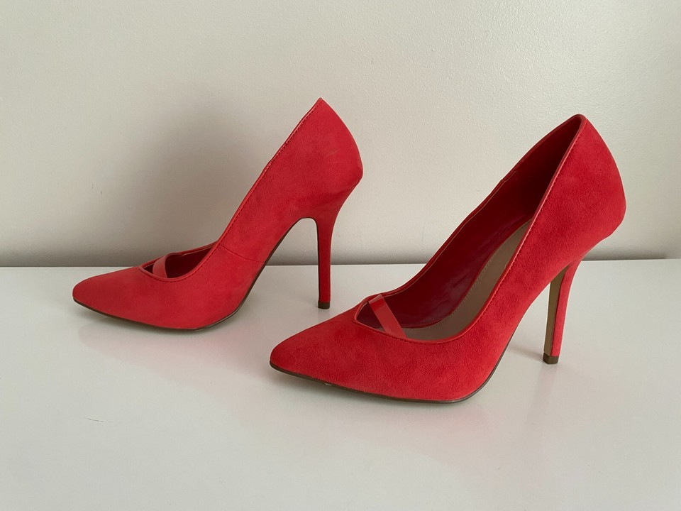 Kurt Geiger Miss KG Cayleb Ladies Pink Suedette Court Shoes - Size 5 ...