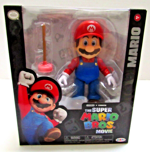 THE SUPER MARIO BROS. MOVIE 5" MARIO FIGURE WITH PLUNGER - NEW IN BOX ...