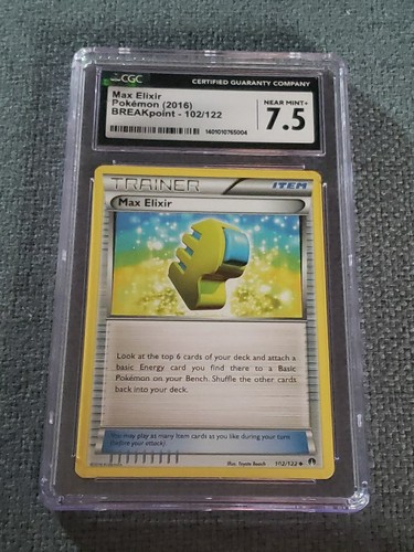 Pokemon TCG BREAKpoint Max Elixir 102/122 CGC 7.5 FREE SHIPPING | eBay