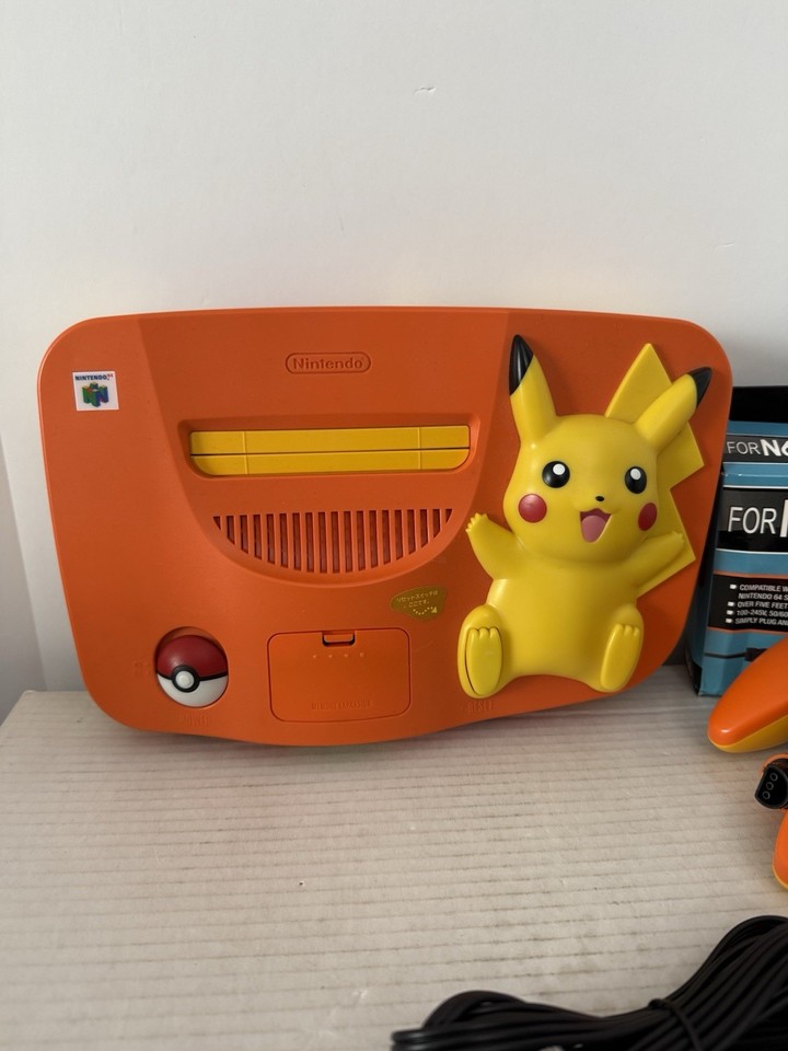 Nintendo 64 Console Pokemon Pikachu Orange Edition Woking Tested F/S | eBay