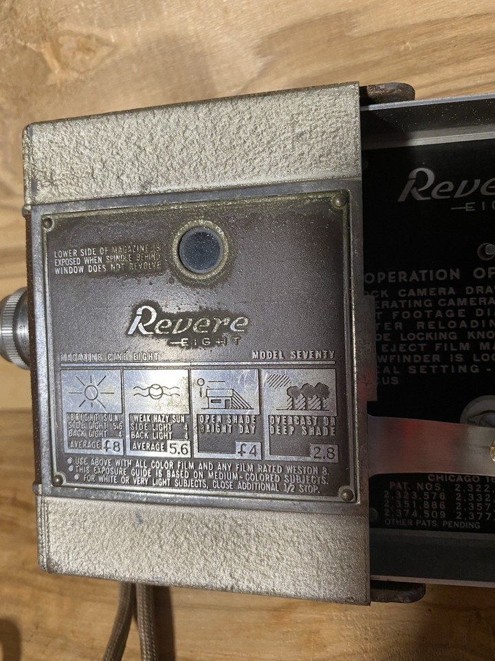 Revere 8 Model Seventy 70 Magazine Cine Camera with Animar 12.7mm f/2.8 ...