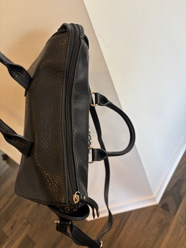 Jessica Simpson Black Faux Leather Handbag/Purse, Chain Detail | eBay