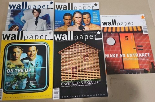 WALLPAPER MAGAZINE, LOT OF 5, 2001, INTERIOR DESIGN, FASHION, ART ...