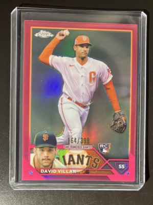 2023 Topps Chrome David Villar Magenta Refractor #d /399 SF Giants ...