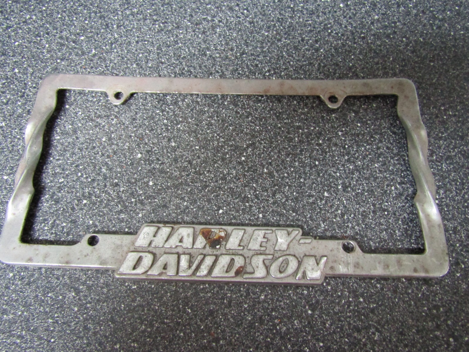 Original Vintage Metal License Plate Holder- Harley Davidson ~ 12" x 6 ...