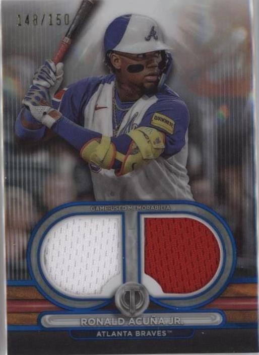 2024 Topps Tribute - Dual Relics Ronald Acuña Jr. #DR-RA Blue /150 (MEM ...