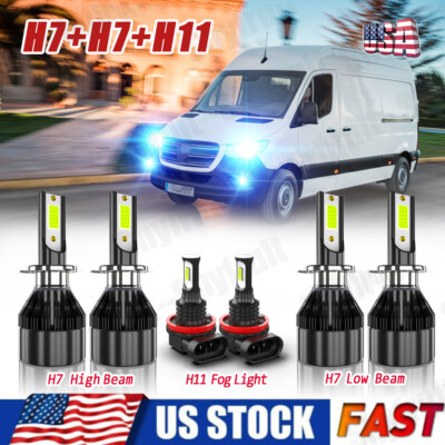 For Mercedes-Benz Sprinter 2500 3500 2011-2018 6X LED Headlight +Fog ...