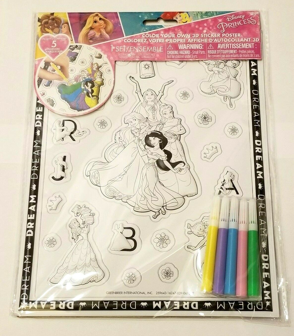Disney Princess 3D Sticker Poster for sale online | eBay