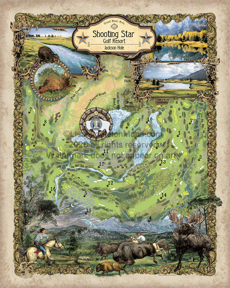 Shooting Star, Golf Course, Jackson Hole, Wyoming gifts, golf gifts ...