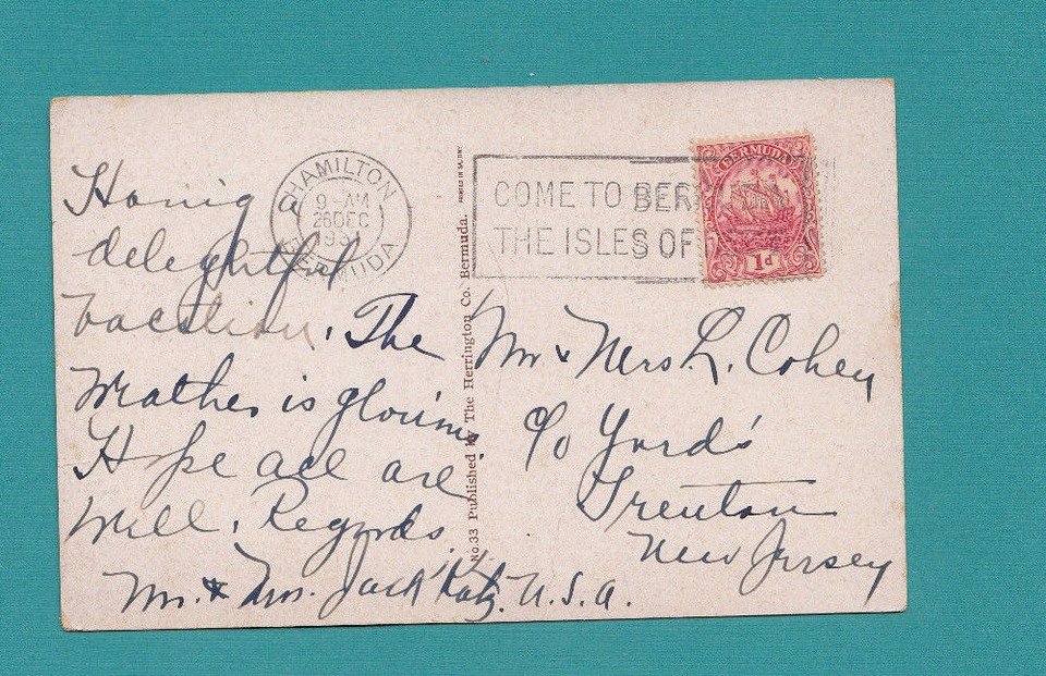 Bermuda Stone Quarry Vintage Photograph 30's Postcard Men at work ...