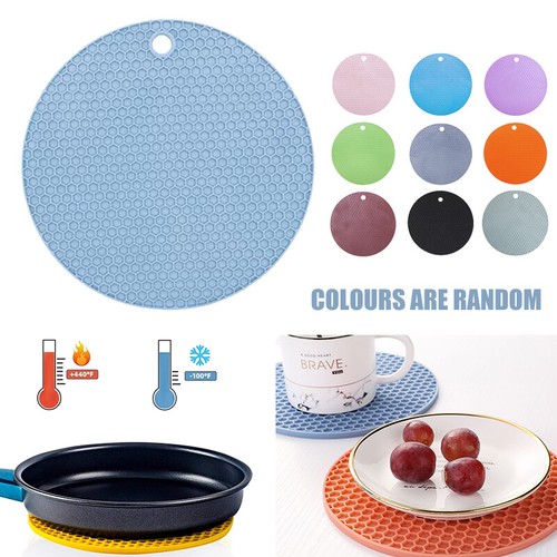 Round Woven Placemat Heat-Resistant Dining Table Mat Pad Coaster ...