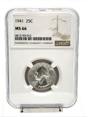 1941 NGC MS66 WASHINGTON QUARTER SILVER 25c MS 66 | eBay