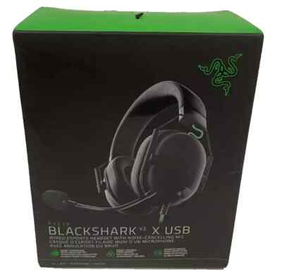 Razer BlackShark V2 X Wired USB Gaming Headset with 7.1 Surround Sound ...
