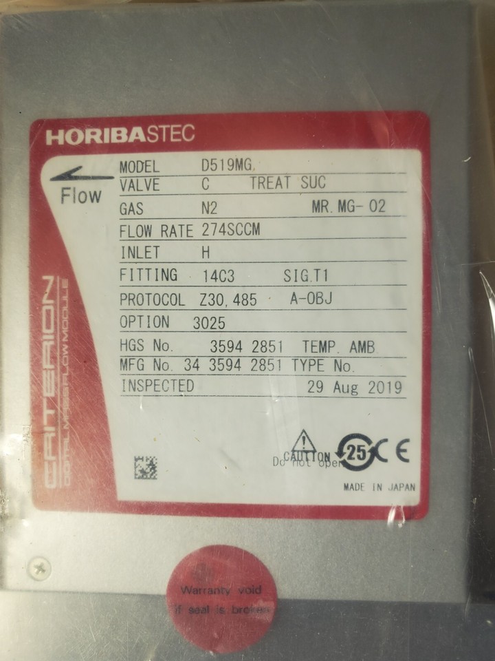 NEW - HORIBAstec CRITERION DIGITAL MASS FLOW MODULE D519WG - NEW | eBay