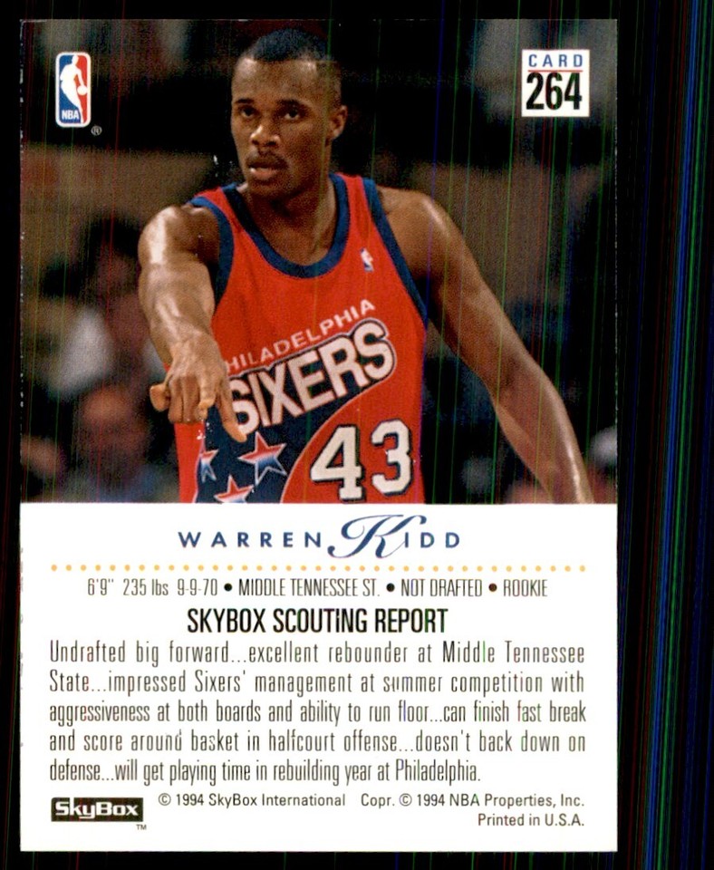1993-94 SkyBox Warren Kidd A Basketball Cards #264 | eBay