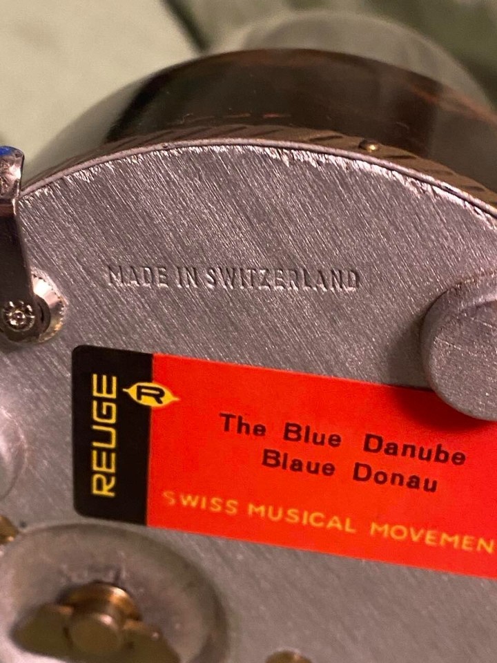 VTG MUSIC BOX DANCER BALLET BALLERINA BLUE DANUBE SWITZERLAND REUGE ...