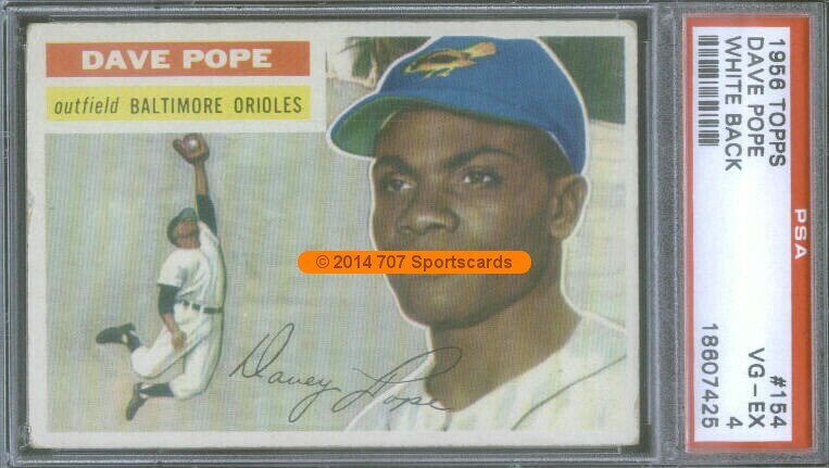 1956 Topps - Dave Pope #154 White Back for sale online | eBay