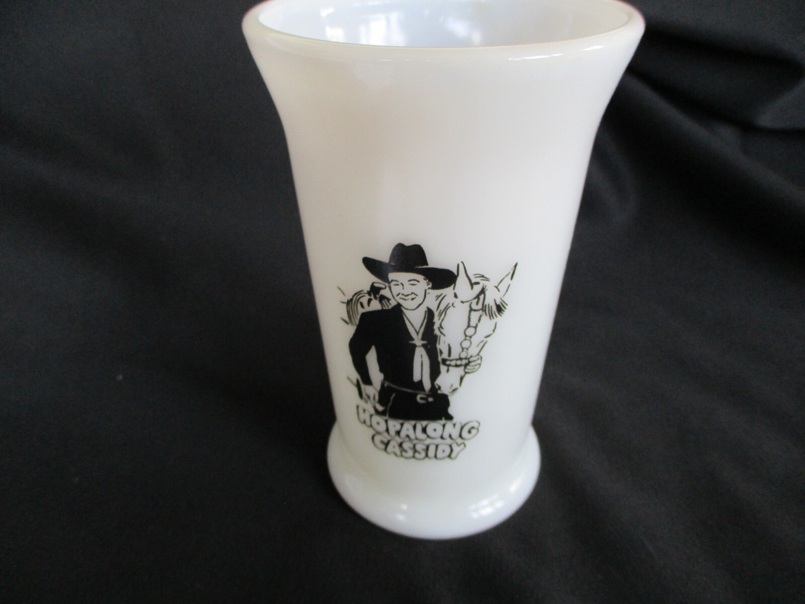 Vintage Hopalong Cassidy Lunch Milk Tumbler “HOPPY” Milk Glass ~5” High ...