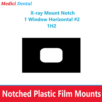 Dental Plastic Film Mounts X-ray Mount 1 Window Horizontal #2, N1H2 ...