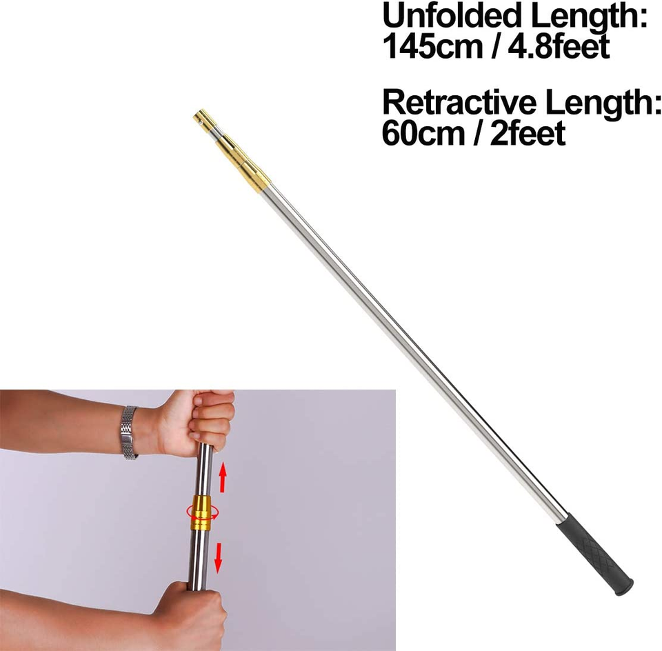 Fishing Hook Harpoon Pole Retractable Telescopic Gigging Fish Frog Gig ...