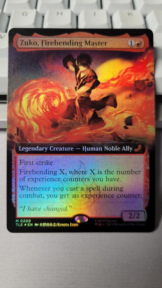 Zuko, Firebending Master Extended Art Foil MTG Magic The Gathering ...
